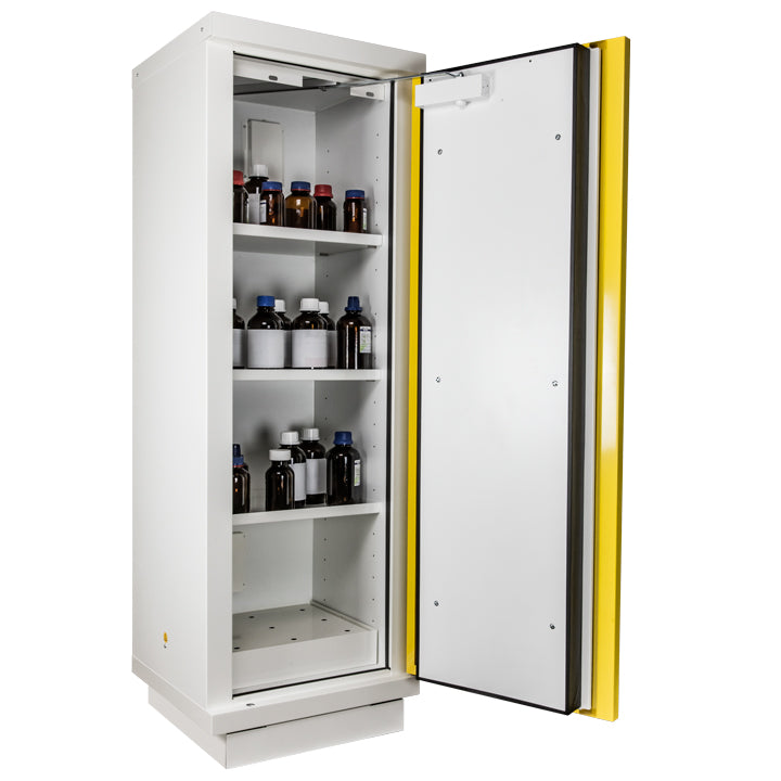 1- yellow door tall safety cabinet Type 90 — Bio-Safety Supplies Pte Ltd