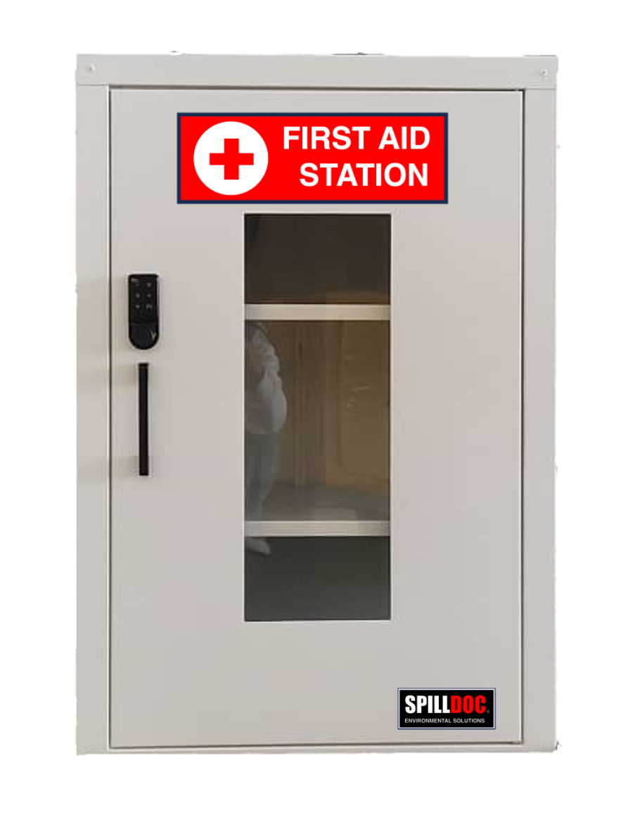 First Aid Station with Digital Lock (Empty) — Bio-Safety Supplies Pte Ltd