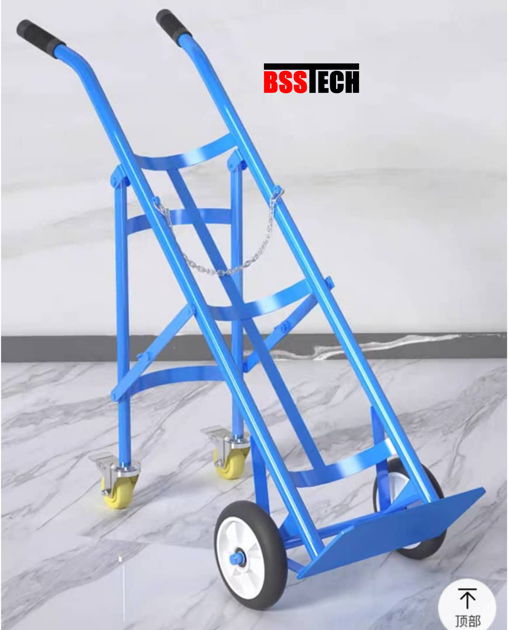 Single Cylinder Moving Trolly — Bio-Safety Supplies Pte Ltd
