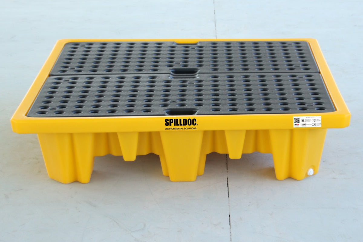 Spilldoc 4 Drum Spill Pallet with Drain Plug SD004H — Bio-Safety ...