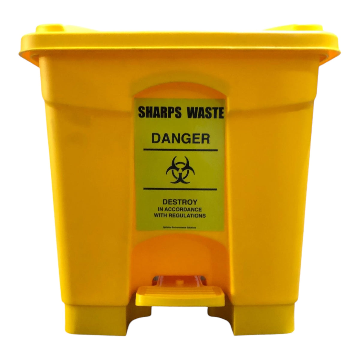 Sharps Waste Disposal Bin with Push Pedal 30L — Bio-Safety Supplies Pte Ltd