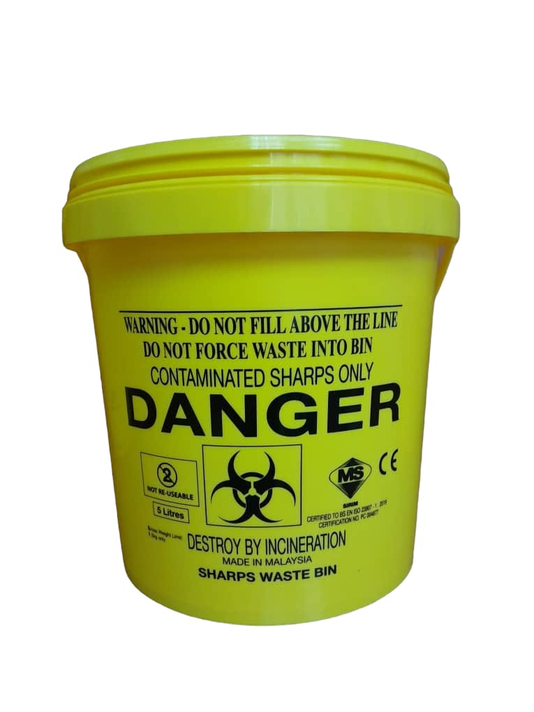 Sharps Disposal Container 5L — Bio-Safety Supplies Pte Ltd