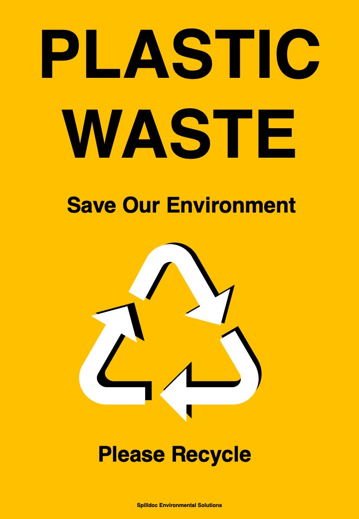 Plastic Waste Sign — Bio-Safety Supplies Pte Ltd