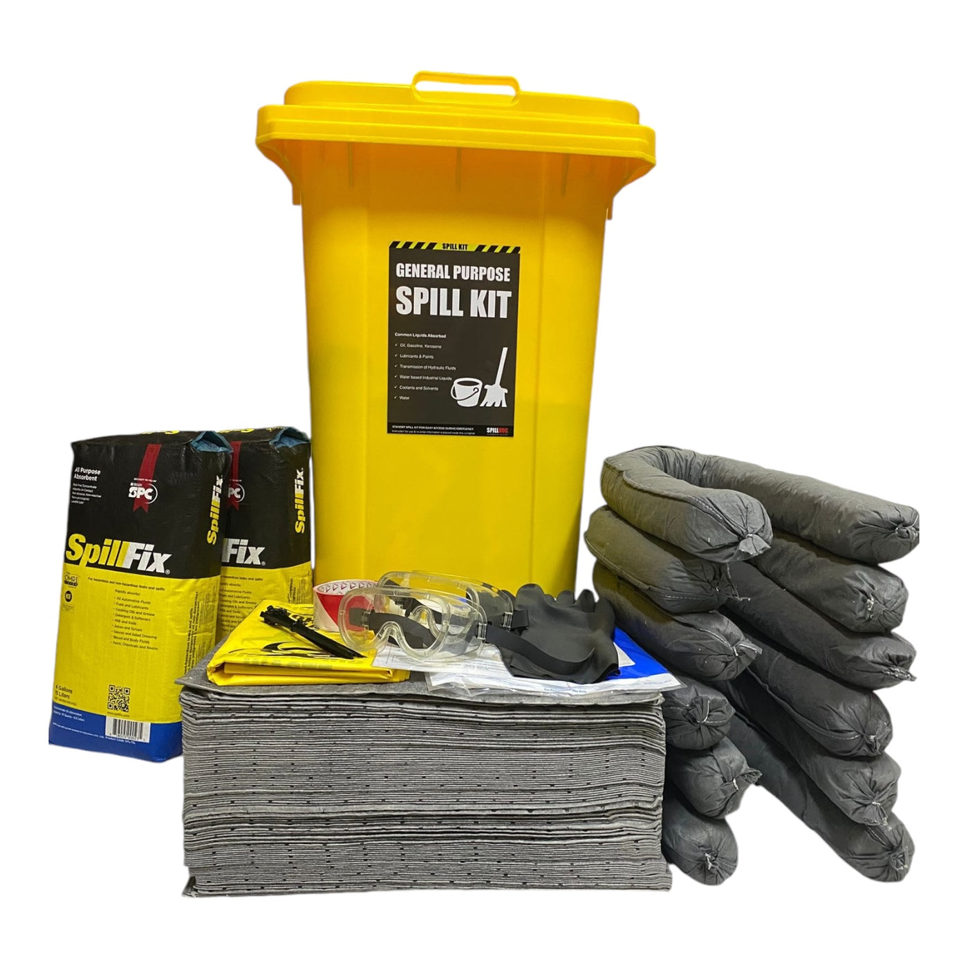 Spilldoc 240 Litre General Purpose Spill Kit with Granular Absorbent F ...