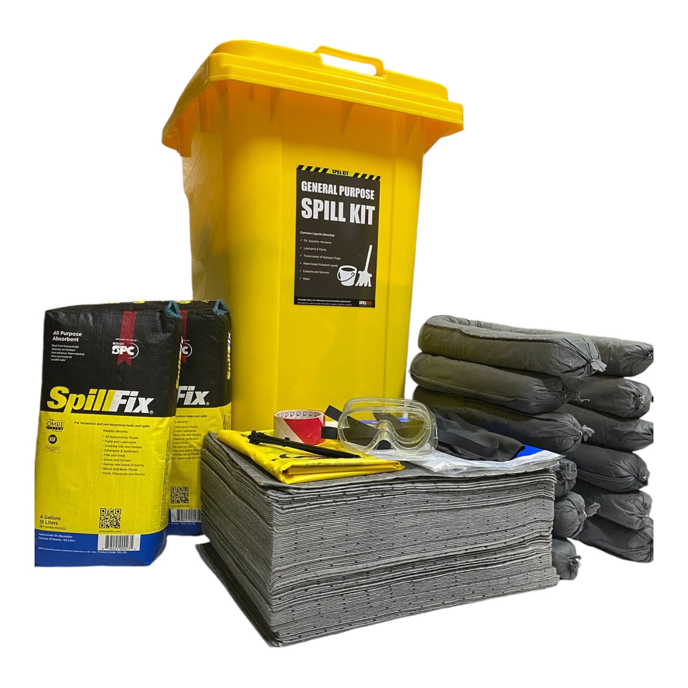 Spilldoc 240 Litre General Purpose Spill Kit with Granular Absorbent F ...