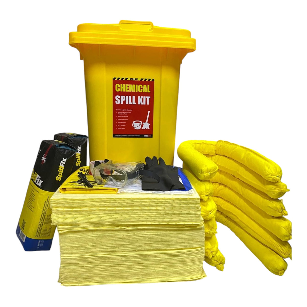 Spilldoc 240 Litre Chemical Spill Kit with Granular Absorbent Floor Sw ...