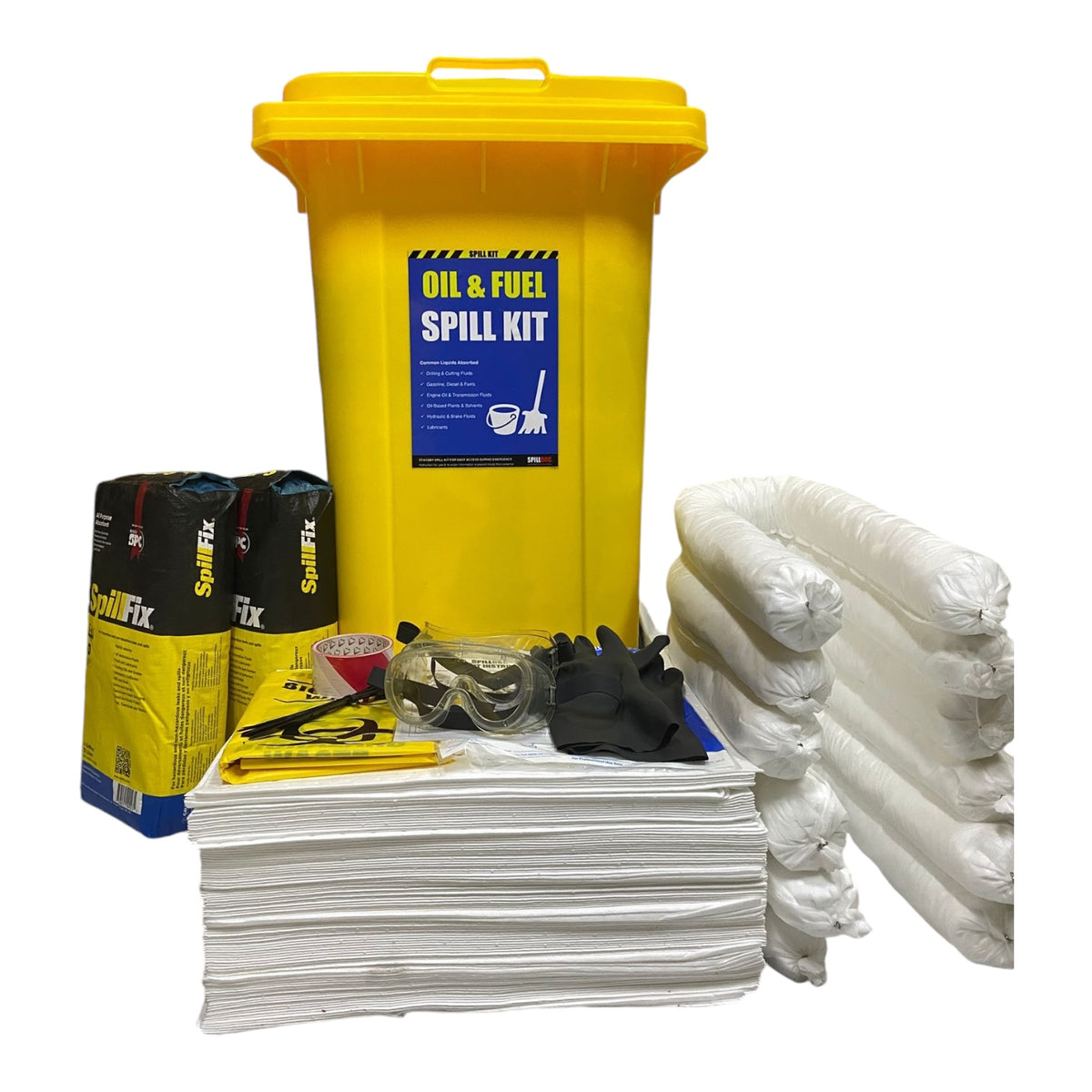 Spilldoc 240 Litre Oil & Fuel Spill Kit with Granular Absorbent Floor ...