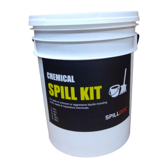 Spilldoc 20 Litre Chemical Spill Kit Bucket — Bio-Safety Supplies Pte Ltd